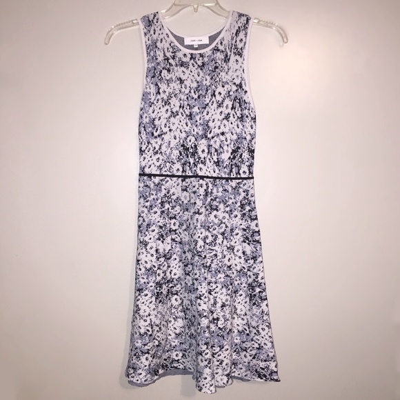John + Jenn | Dresses | John Jenn Blue Black And White Floral Fit And ...